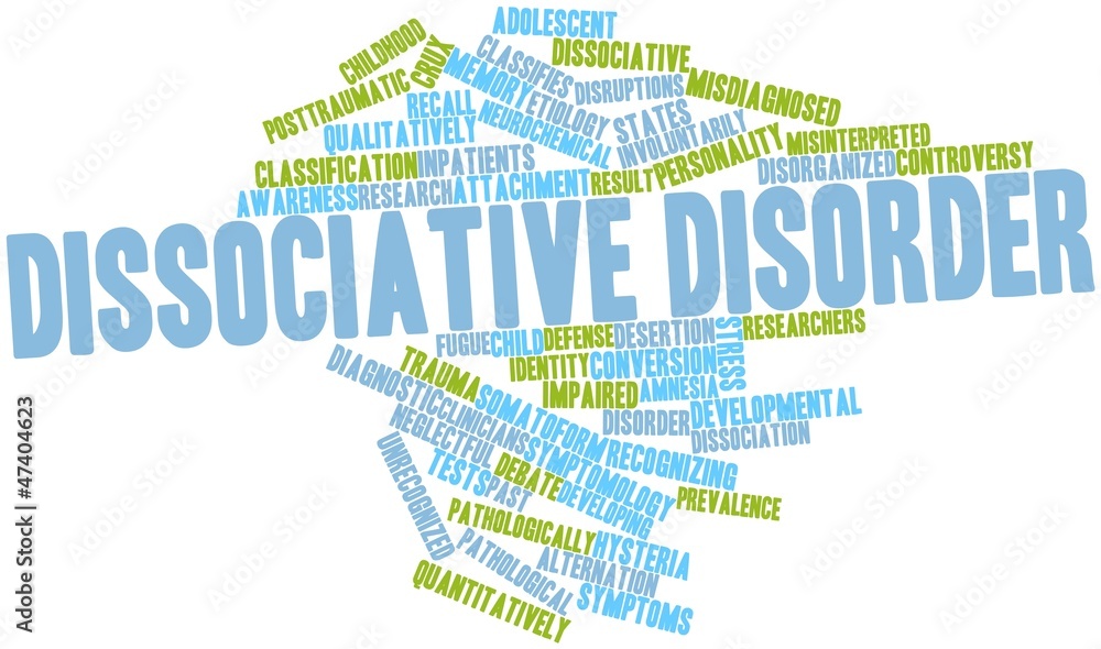 Word cloud for Dissociative disorder Stock Illustration | Adobe Stock