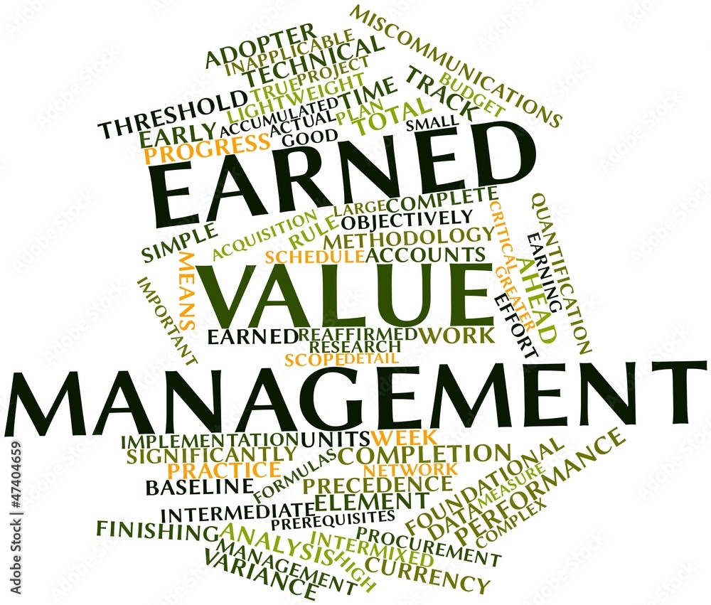 Word cloud for Earned value management Stock Illustration | Adobe Stock