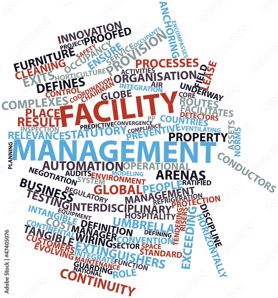 Word cloud for Facility management Stock Illustration | Adobe Stock
