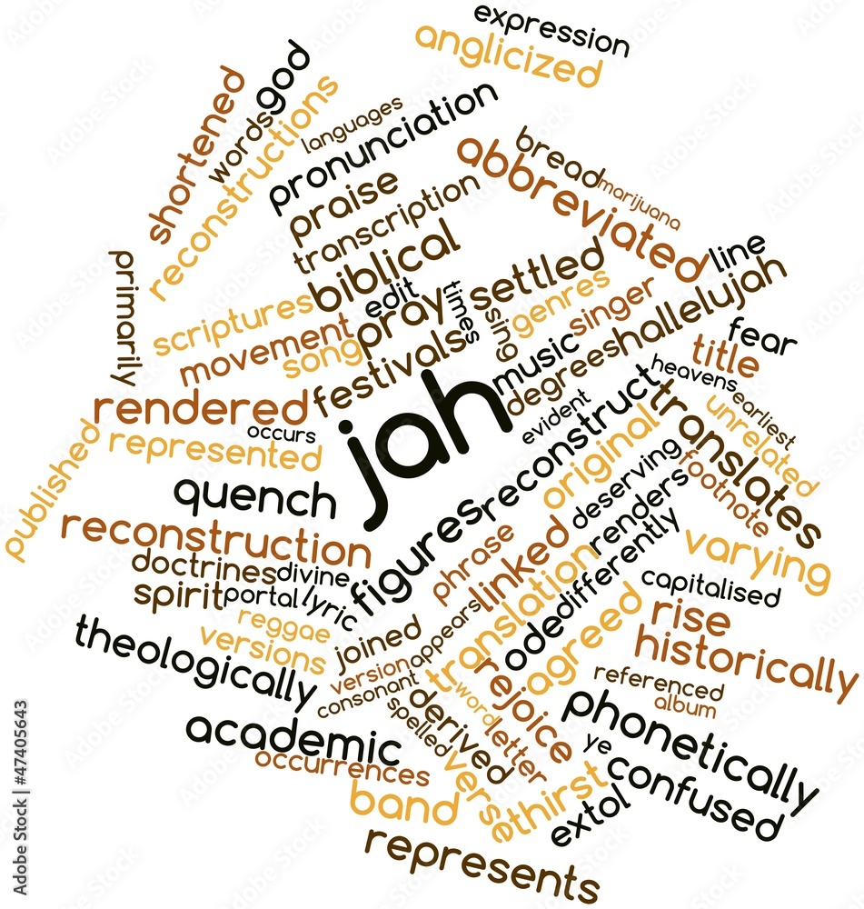 Word cloud for Jah Stock Illustration | Adobe Stock