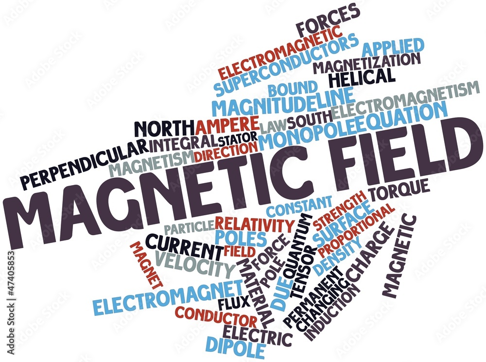 Word cloud for Magnetic field Stock Illustration | Adobe Stock