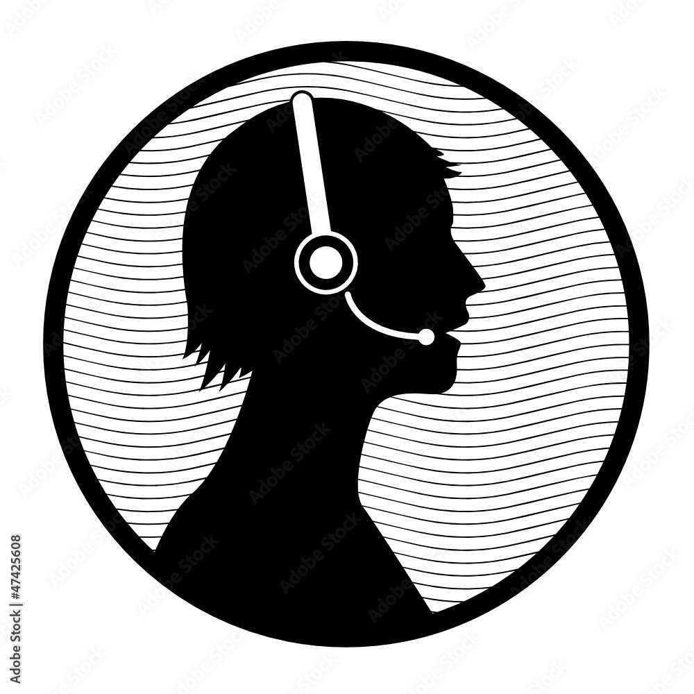 Call customer service icon, vector illustration Stock Vector | Adobe Stock