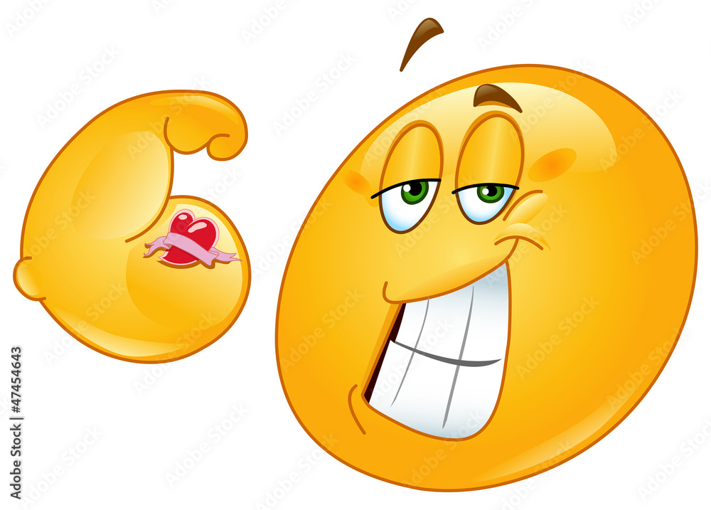 Muscle emoticon Stock Vector | Adobe Stock