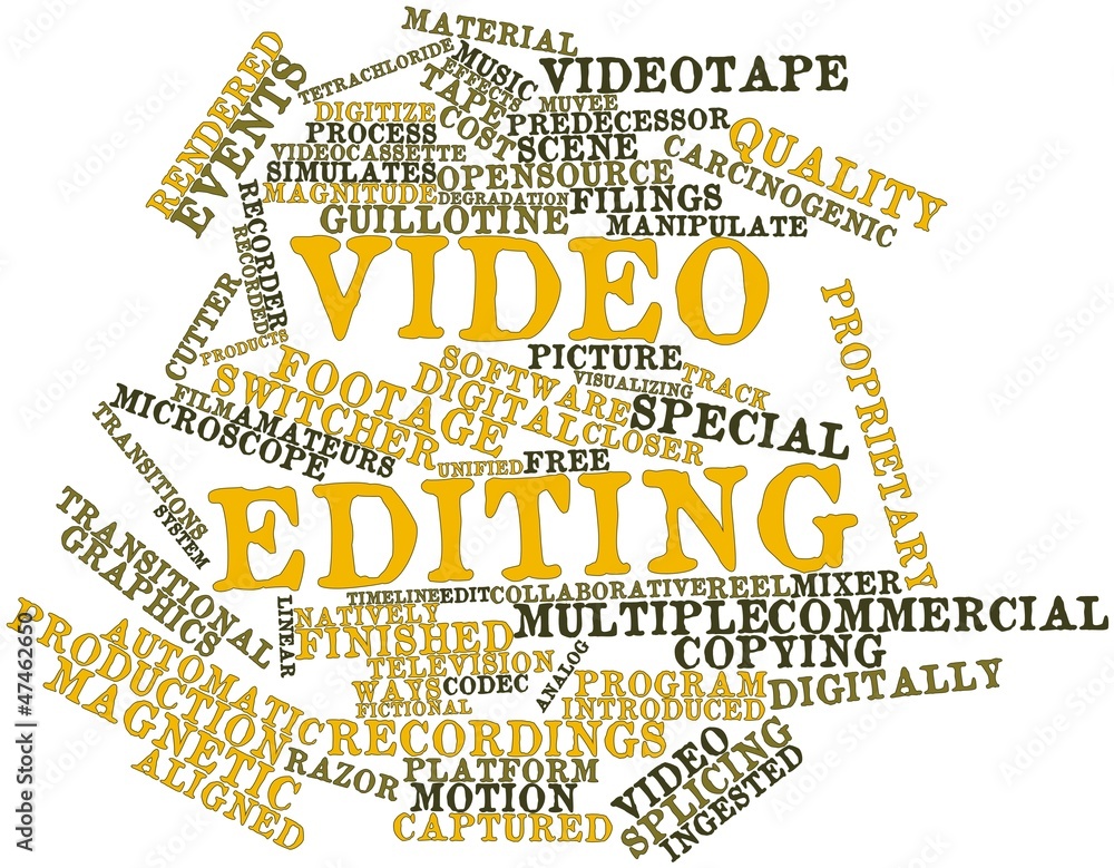 Word cloud for Video editing Stock Illustration | Adobe Stock