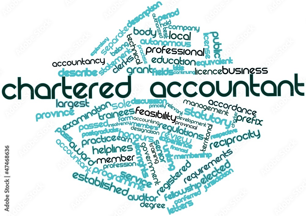 Word cloud for Chartered Accountant Stock Illustration | Adobe Stock