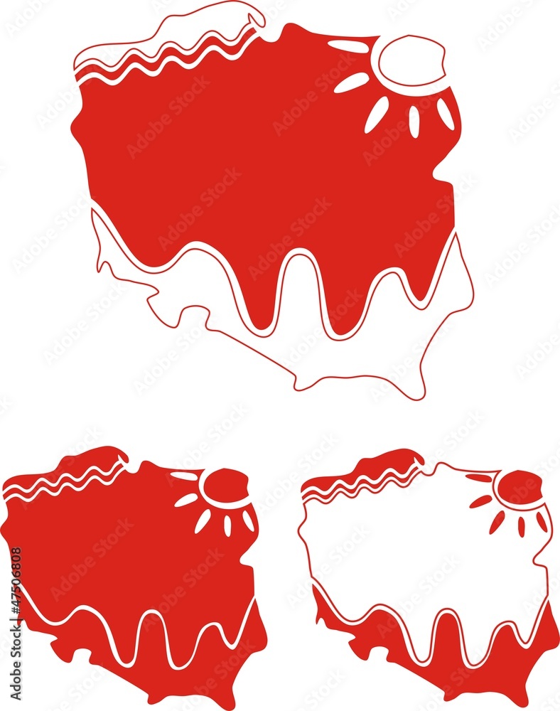 Mapa Polski Stock Vector | Adobe Stock