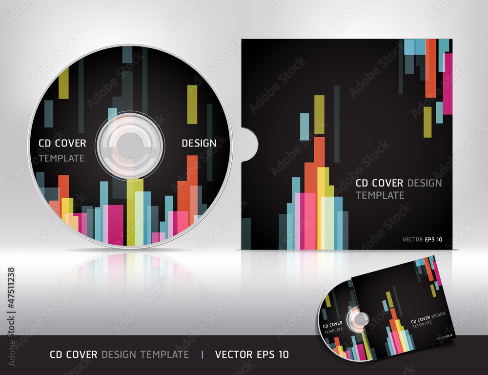 Cd cover design template. Abstract background Vector illustrati Stock ...