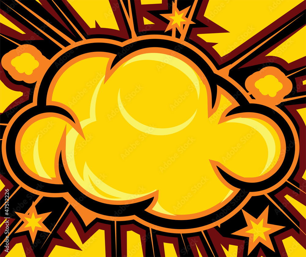 Explosion (Comic Book Explosion Background) Stock Vector | Adobe Stock