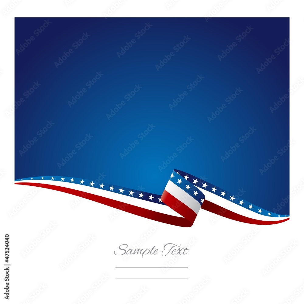 American flag ribbon abstract color background vector Stock Vector ...