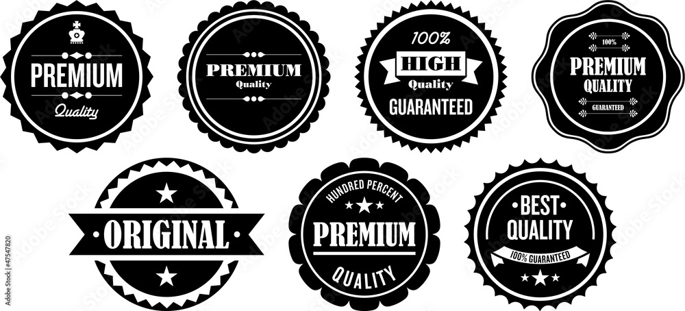 Vintage Premium Quality Labels and Stamps Stock Vector | Adobe Stock