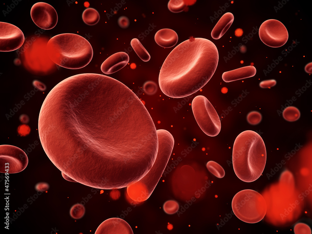 Blood particles in focus Stock Illustration | Adobe Stock