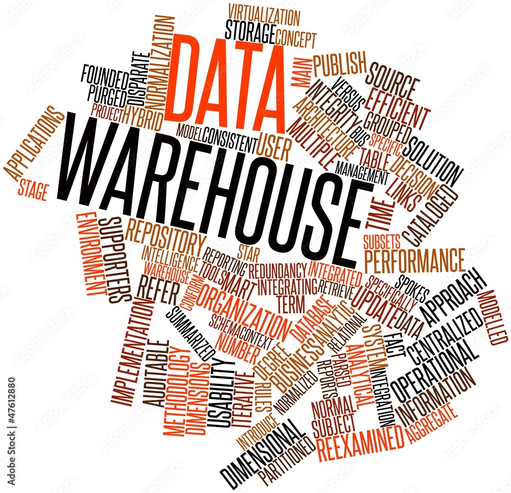 Word cloud for Data warehouse Stock Illustration | Adobe Stock