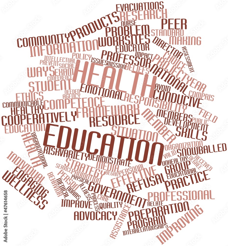 Word cloud for Health education Stock Illustration | Adobe Stock