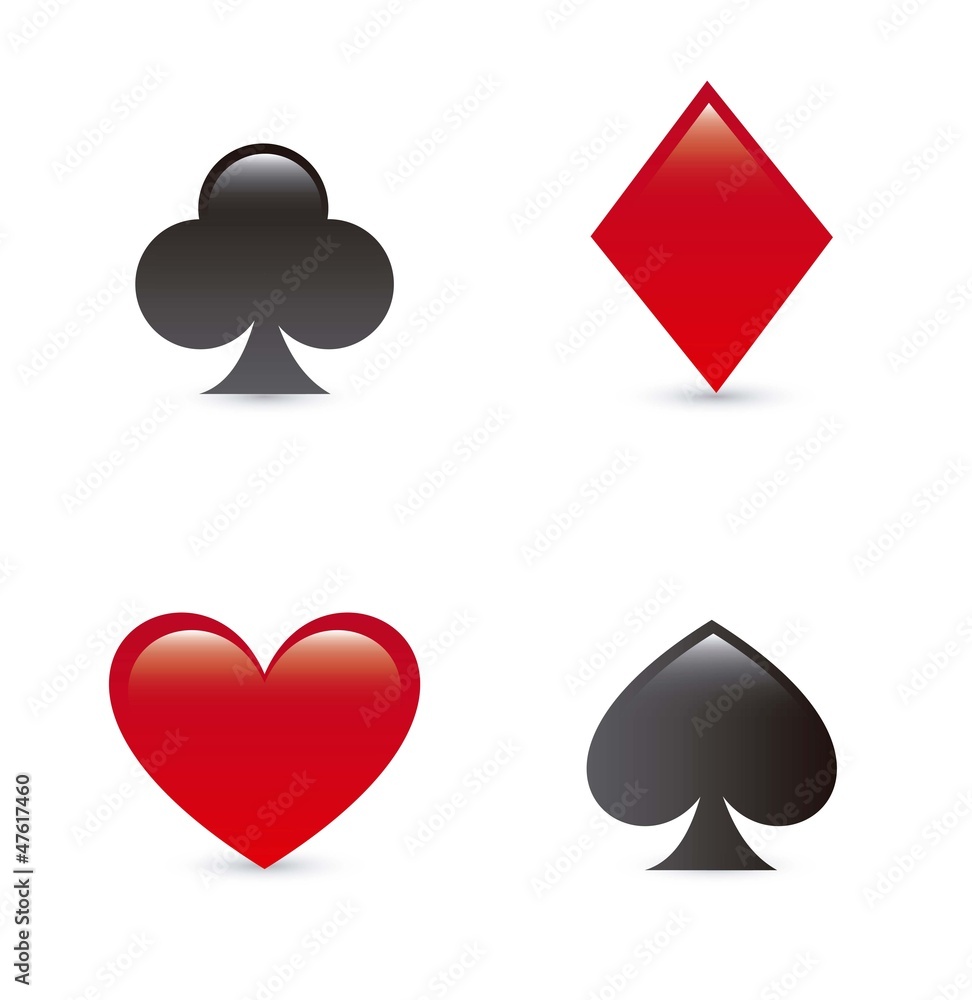 playing cards symbols Stock Vector | Adobe Stock