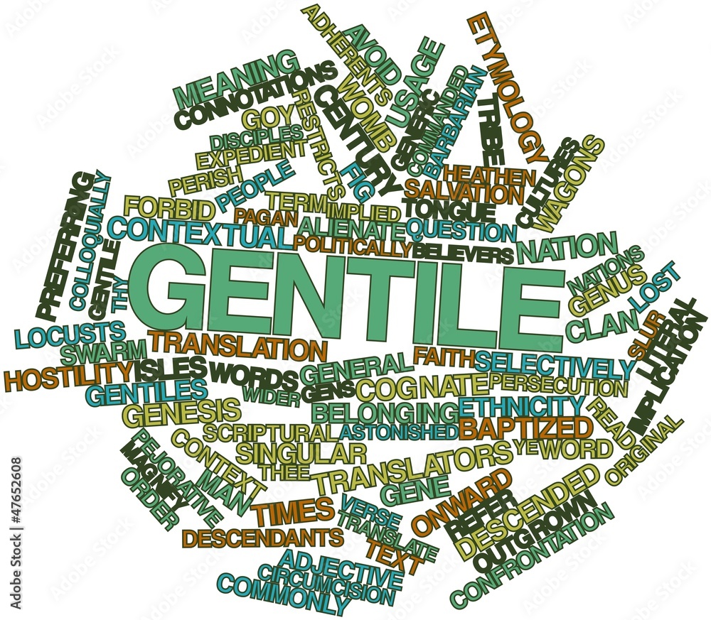 Word cloud for Gentile Stock Illustration | Adobe Stock