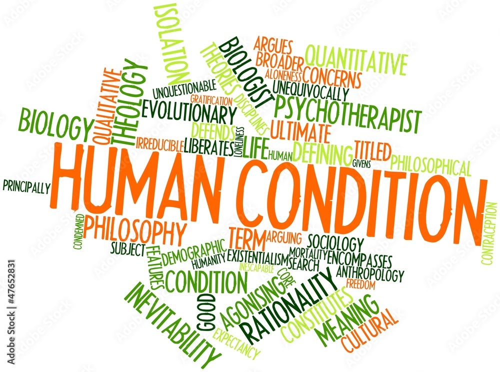 Word cloud for Human condition Stock Illustration | Adobe Stock