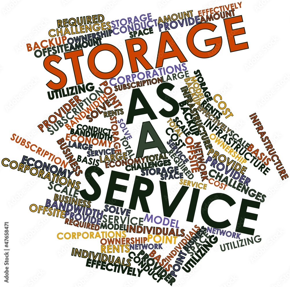 Word cloud for Storage as a service Stock Illustration | Adobe Stock