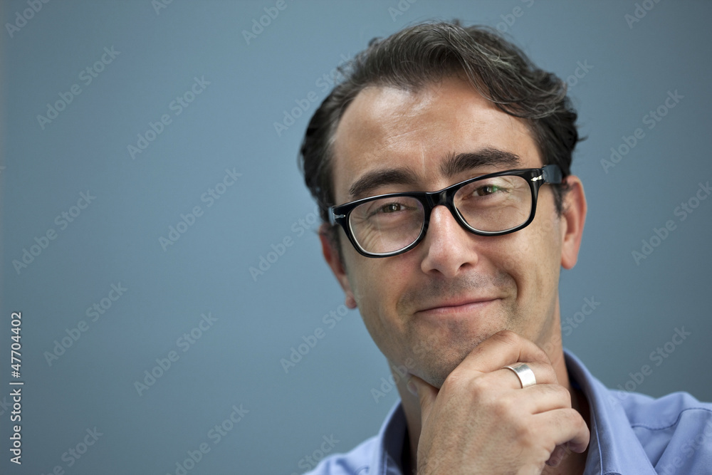 Homme, sourire, masculin, modèle, portrait, mâle Photos | Adobe Stock