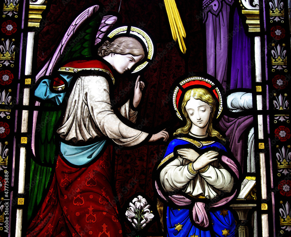 Annunciation: Gabriel visits Mary Stock Photo | Adobe Stock