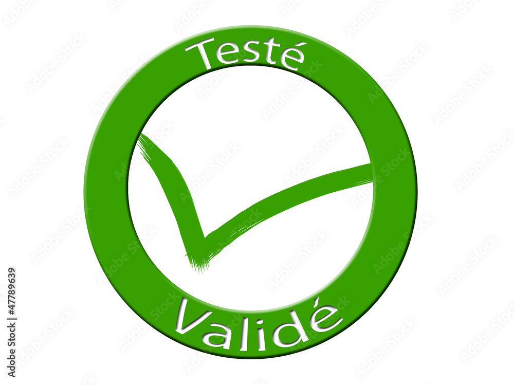 Logo Testé Validé Stock Illustration | Adobe Stock