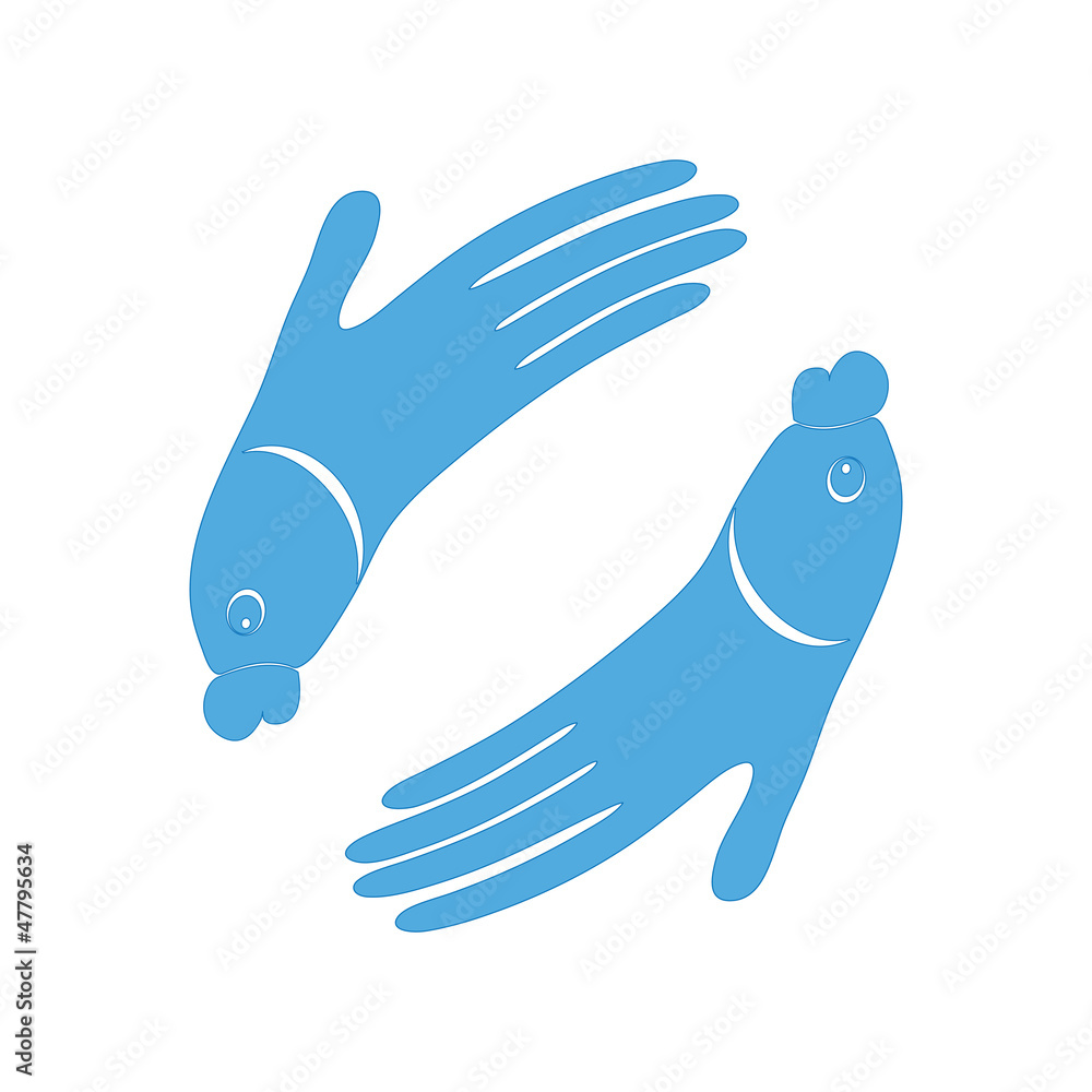 Fish hand design icon Stock Vector | Adobe Stock