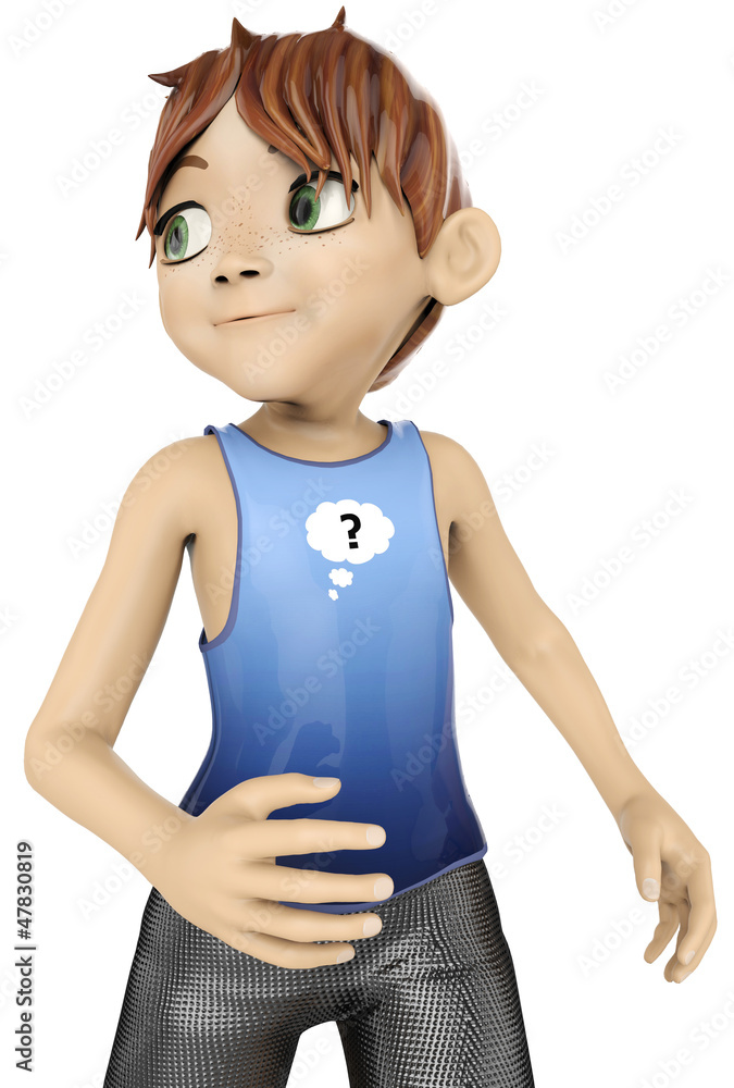 boy question mark Stock Illustration | Adobe Stock