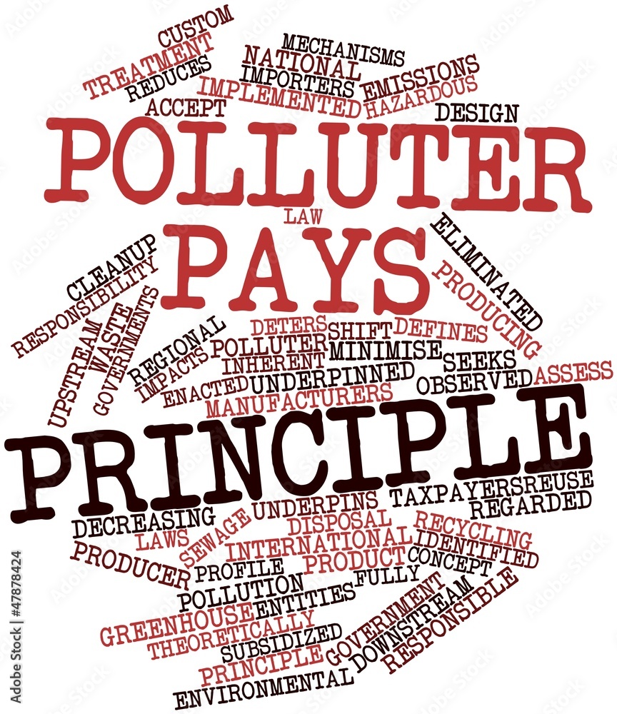 Word cloud for Polluter pays principle Stock Illustration | Adobe Stock