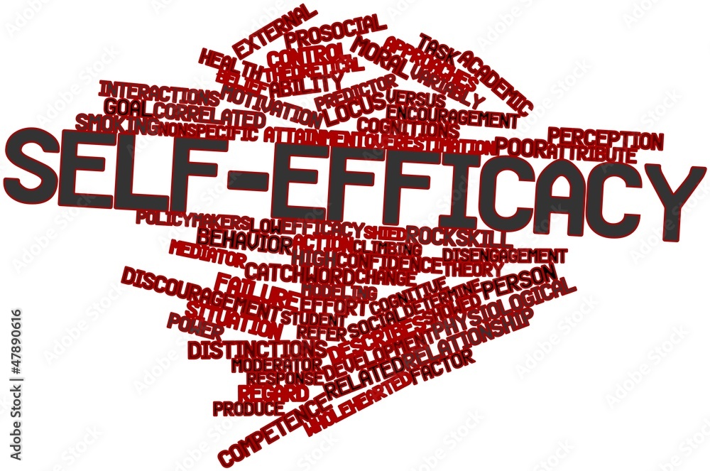 Word cloud for Self-efficacy Stock Illustration | Adobe Stock