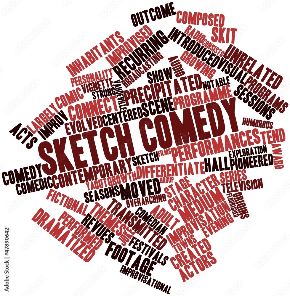 Word cloud for Sketch comedy Stock Illustration | Adobe Stock