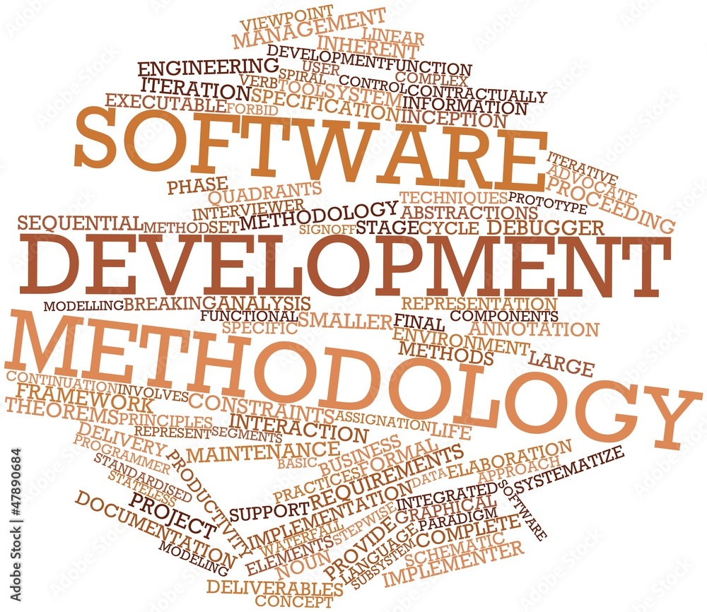 Word cloud for Software development methodology Stock Illustration ...