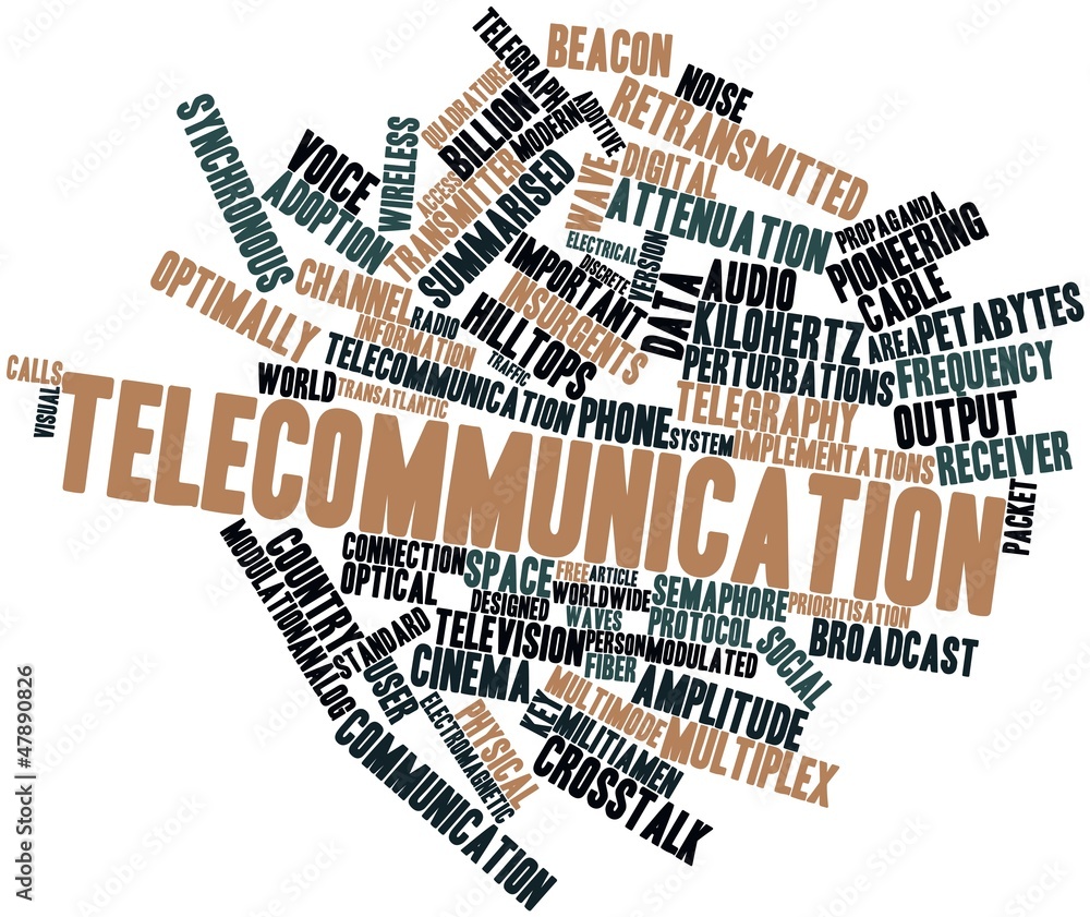 Word cloud for Telecommunication Stock Illustration | Adobe Stock