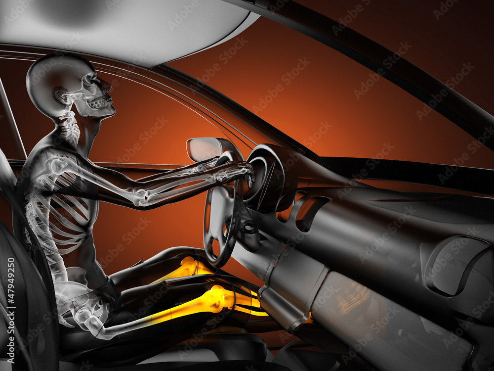 transparent car concept with driver Stock Illustration | Adobe Stock