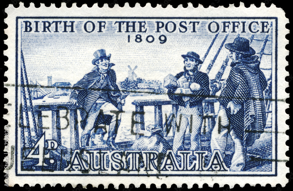 AUSTRALIA - CIRCA 1959 Postmaster Isaac Nichols Stock Photo | Adobe Stock