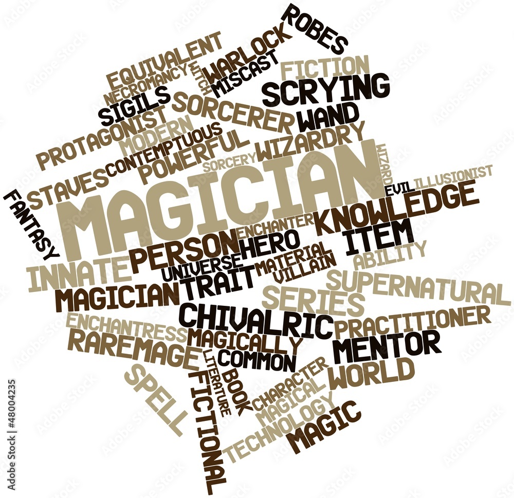 Word cloud for Magician Stock Illustration | Adobe Stock