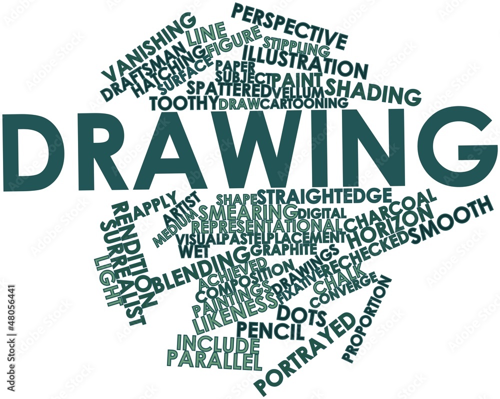 Word cloud for Drawing Stock Illustration | Adobe Stock