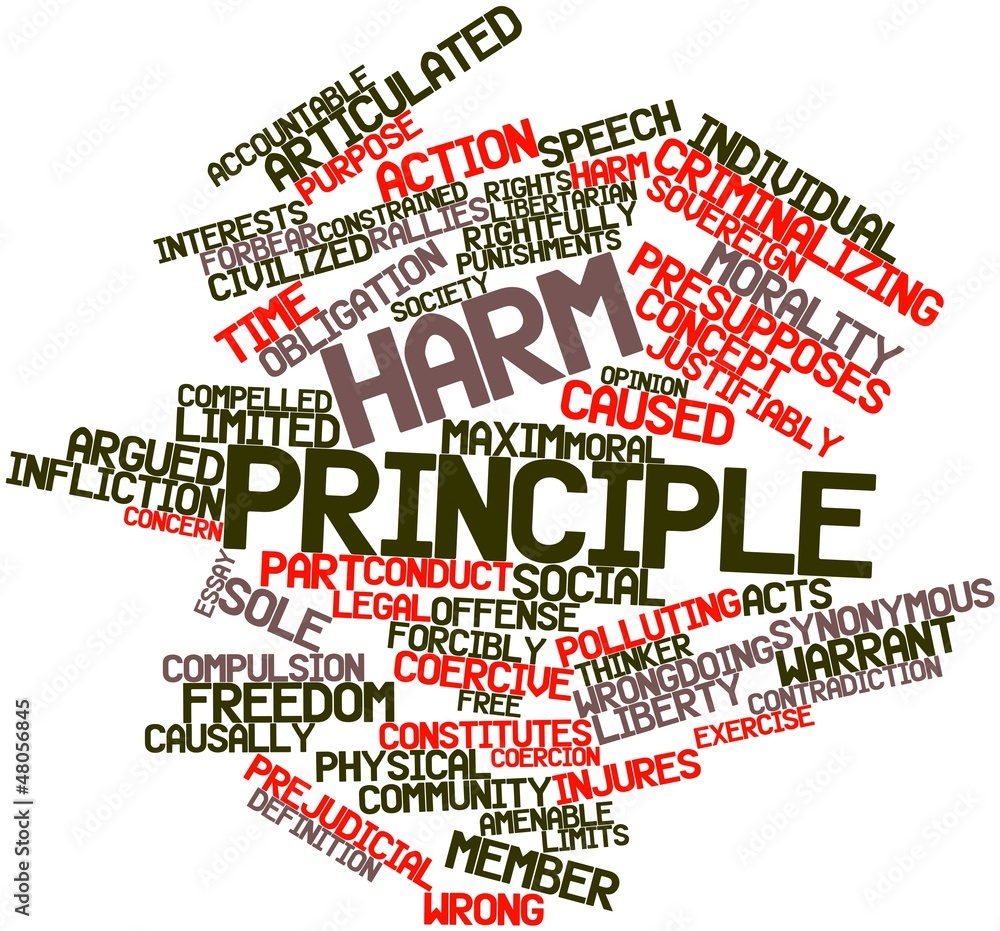 Word cloud for Harm principle Stock Illustration | Adobe Stock