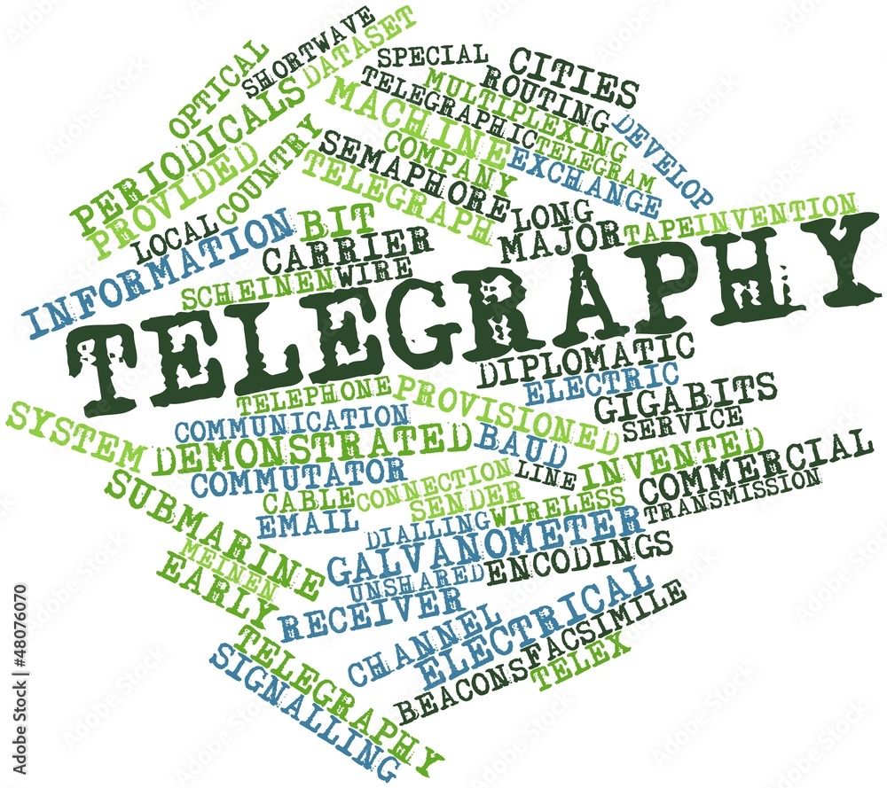 Word cloud for Telegraphy Stock Illustration | Adobe Stock