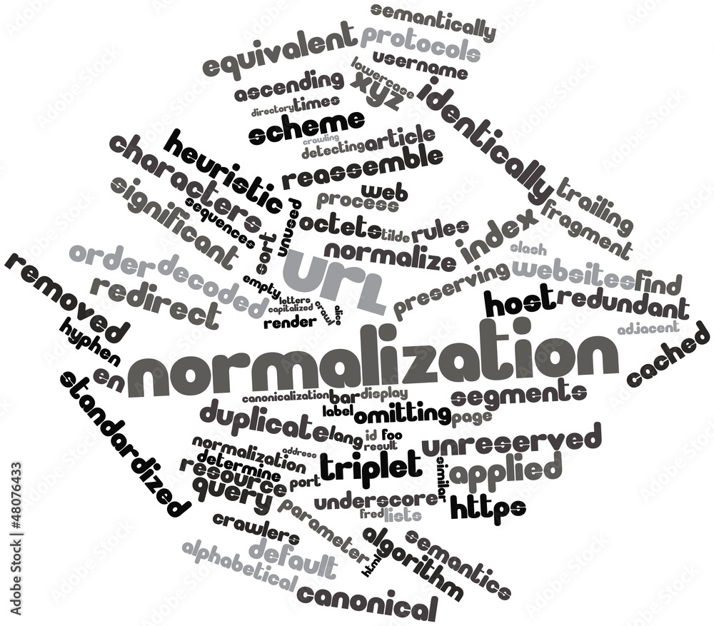 Word cloud for URL normalization Stock Illustration | Adobe Stock