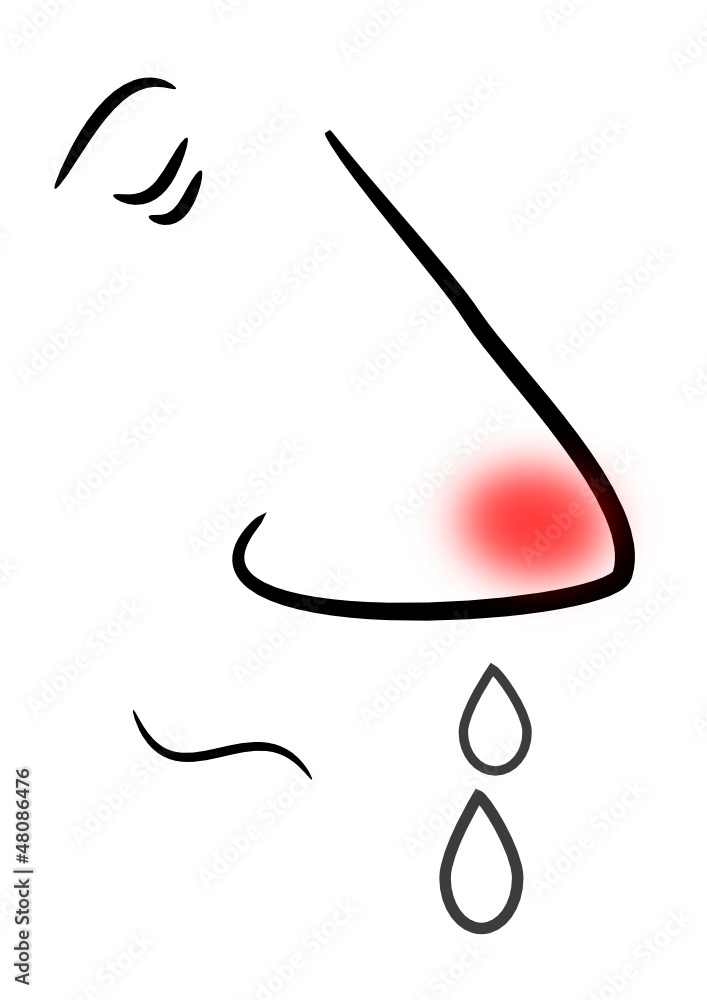 Laufende Nase Stock-Vektorgrafik | Adobe Stock