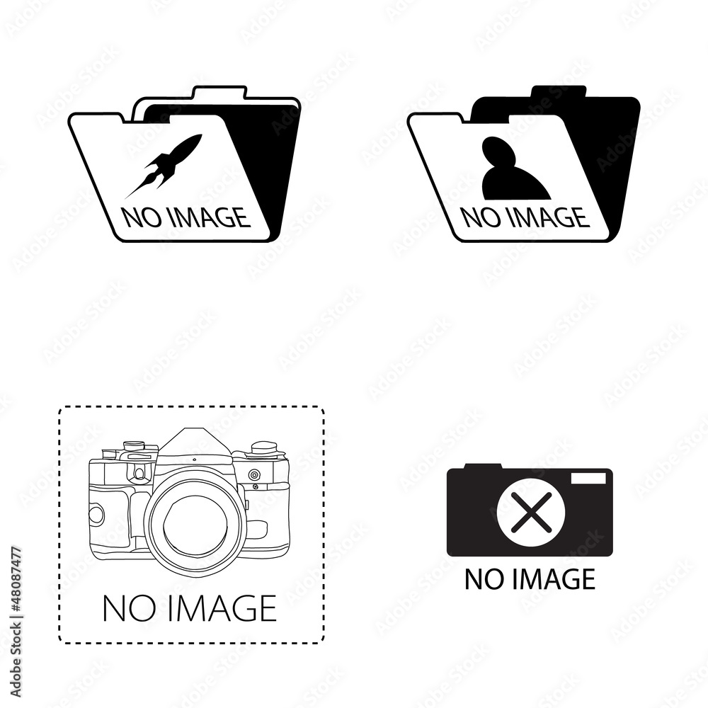 "no image" icon set Stock Vector | Adobe Stock