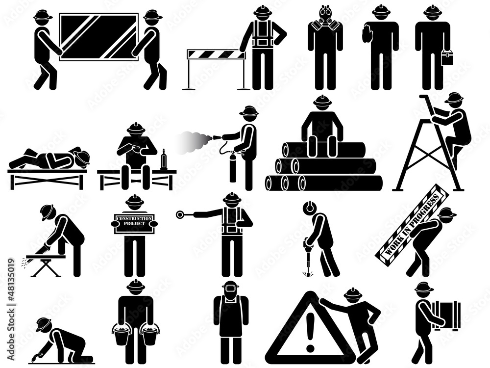 ICON MAN WORK Stock Vector | Adobe Stock