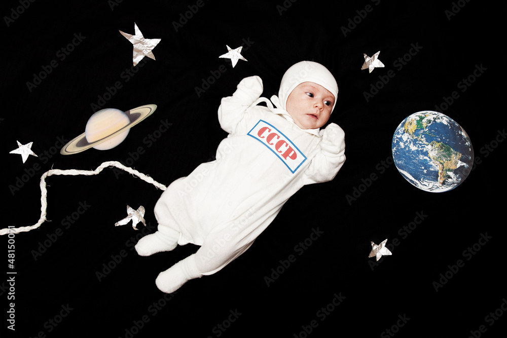Baby Astronaut In Space
