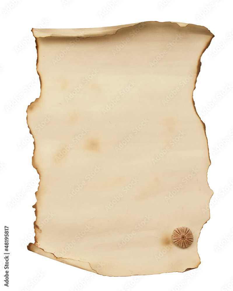 Old Burnt Scroll Paper