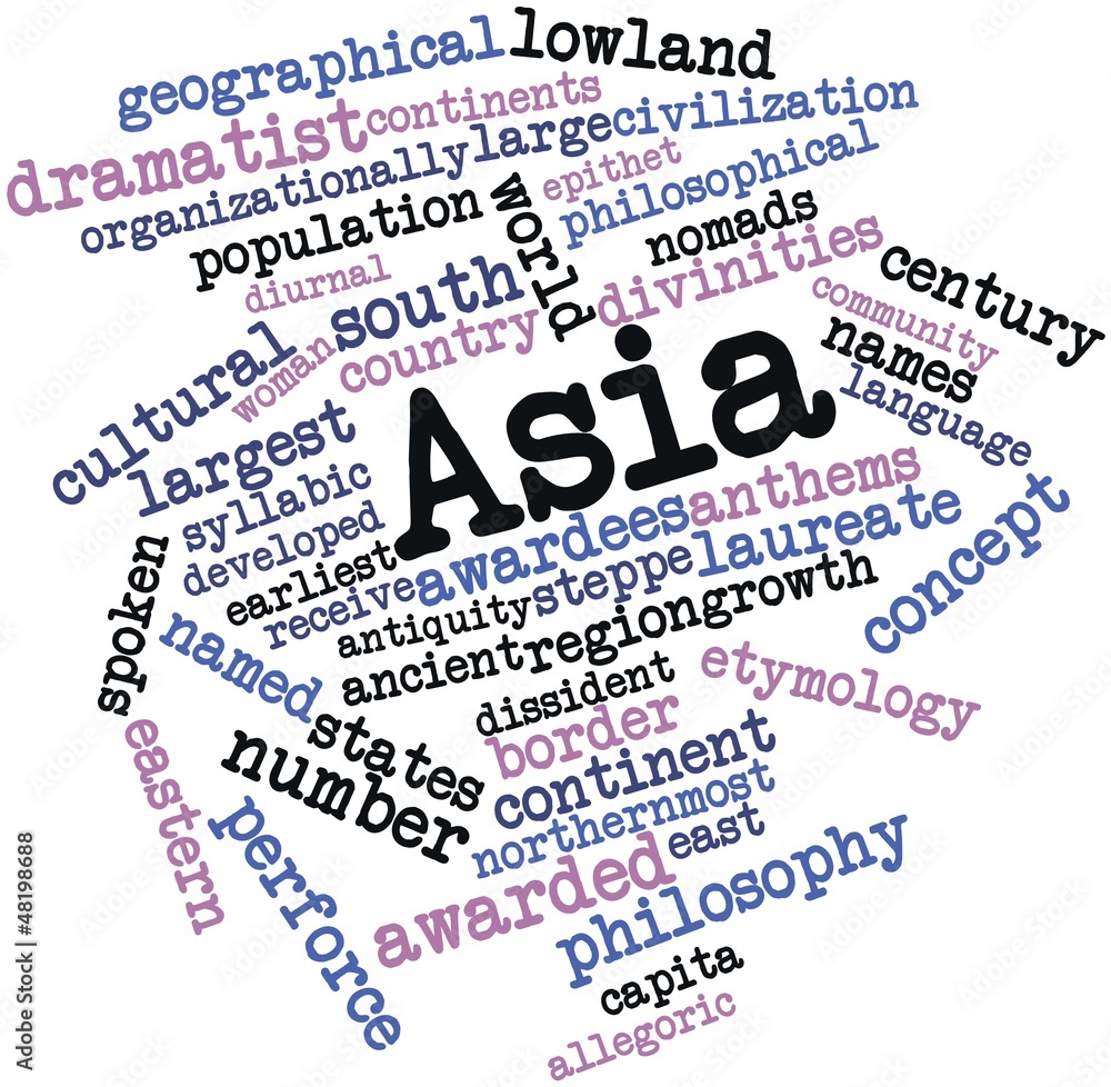 Word cloud for Asia Stock Illustration | Adobe Stock
