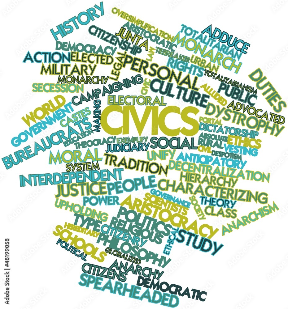 Ilustração do Stock: Word cloud for Civics | Adobe Stock
