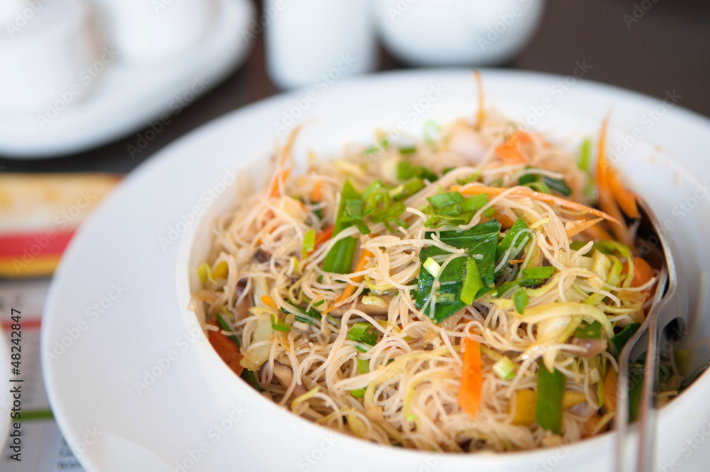 Delicious fried rice noodles Stock Photo | Adobe Stock