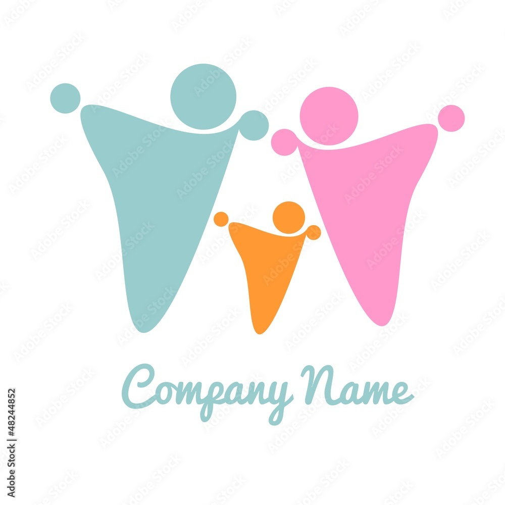 logo vector family Stock Vector | Adobe Stock