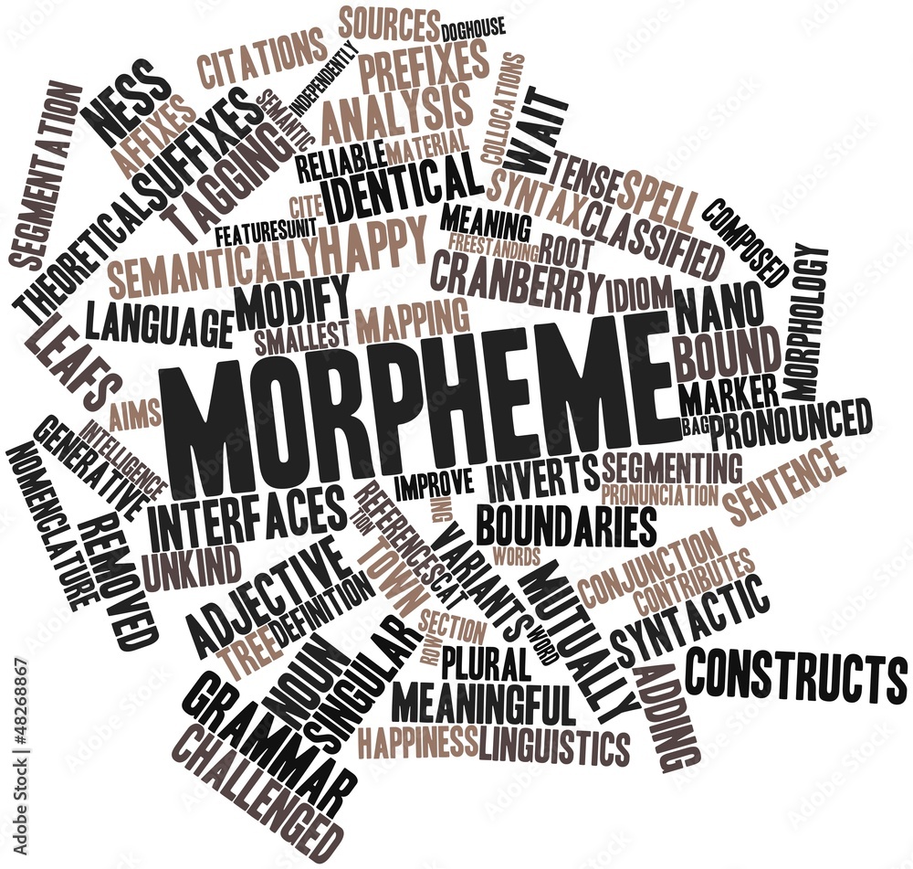 Word cloud for Morpheme Stock Illustration | Adobe Stock