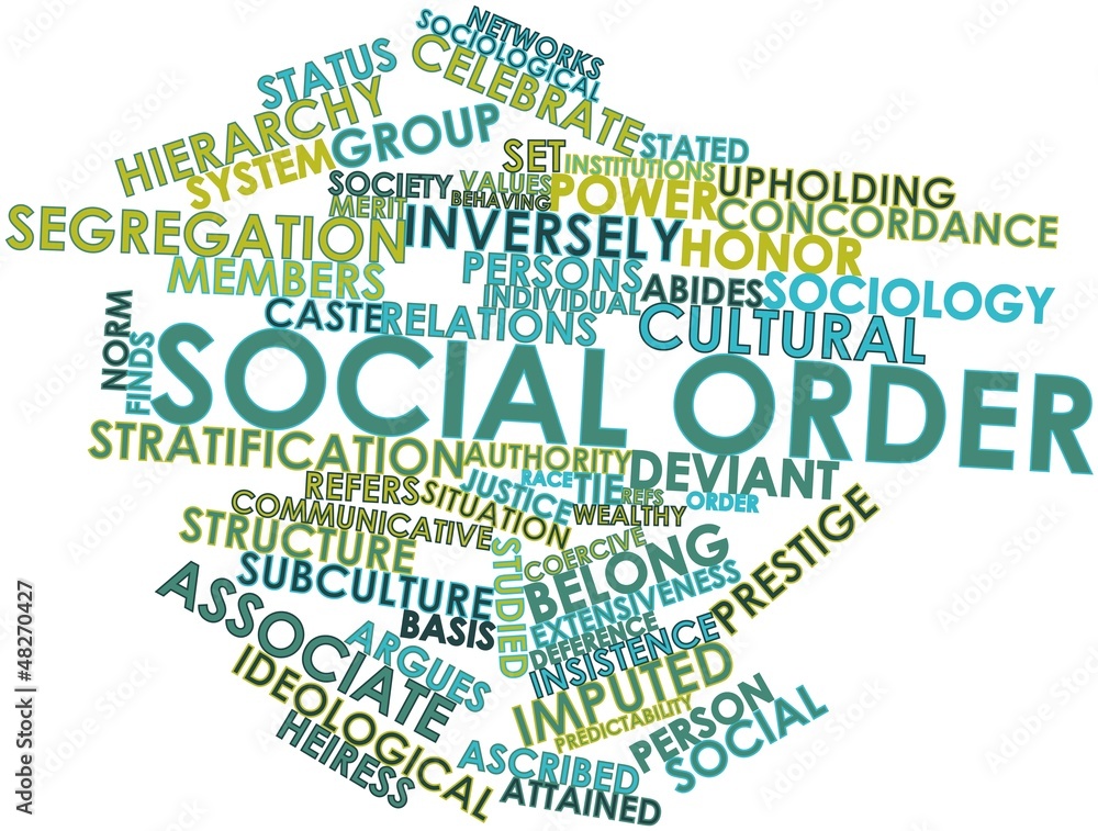 Word cloud for Social order Stock Illustration | Adobe Stock