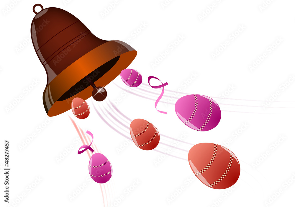 Vetor de Cloche et ses oeufs - Pâques do Stock | Adobe Stock